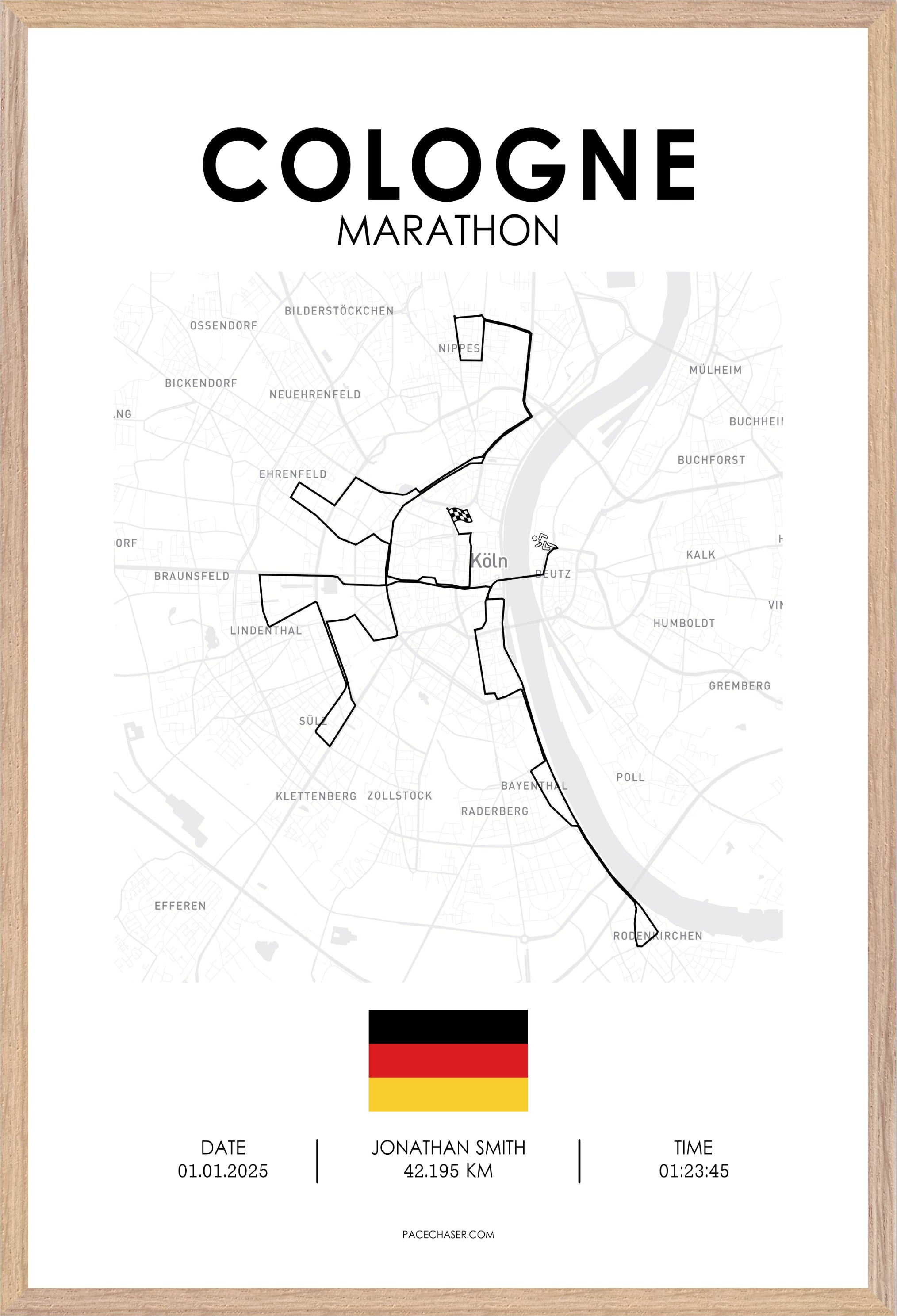 Marathon Köln Poster – Pacechaser